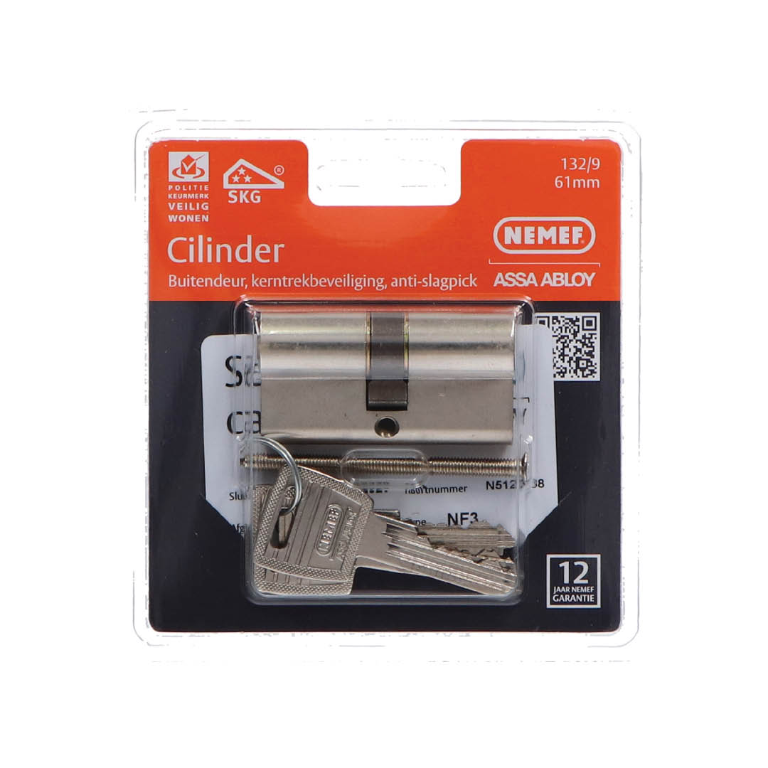 Nemef veiligheidscilinder 132/9 (NF3) | Nemef