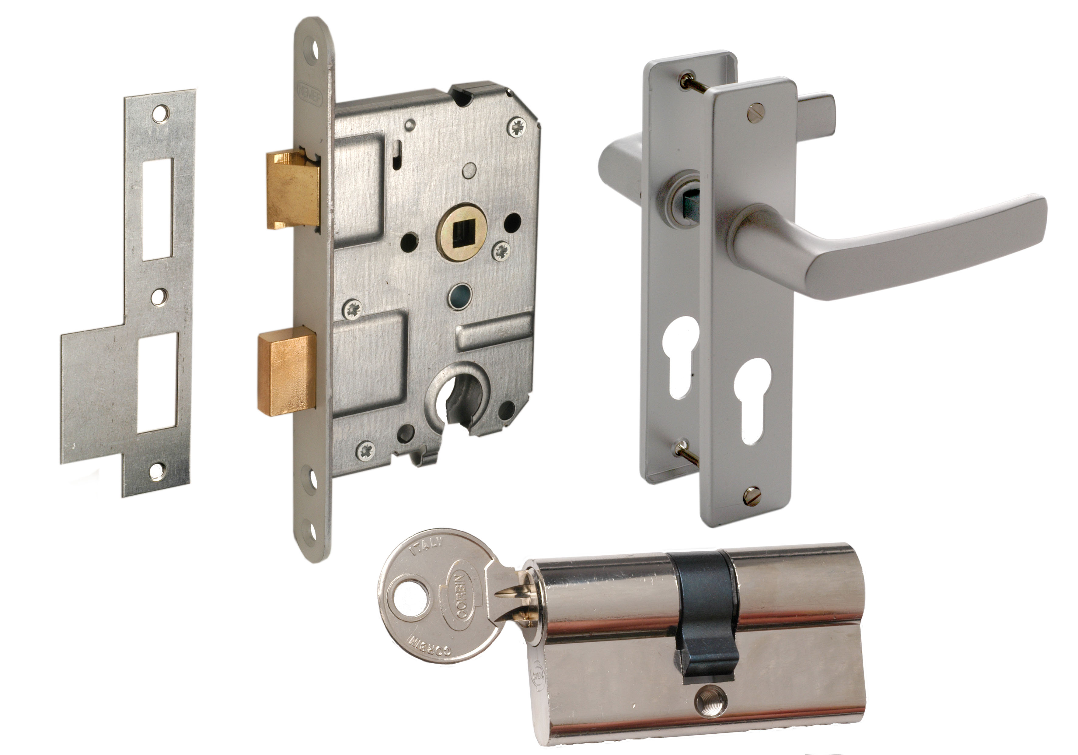 Nemef deurslot afsluitbaar inclusief beslag en cilinder 1269/94 | Nemef
