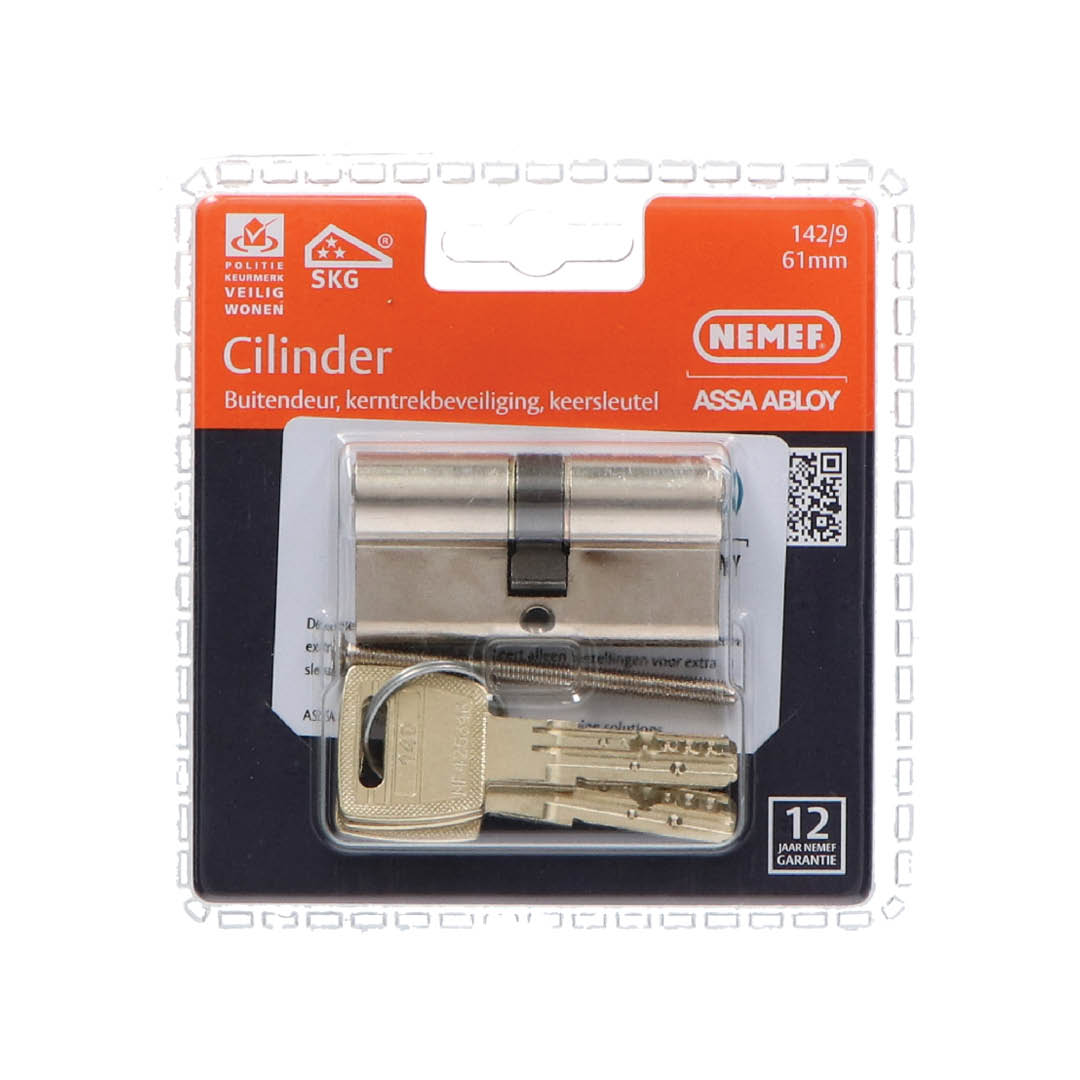 Nemef veiligheidscilinder 142/9 (NF4) | Nemef